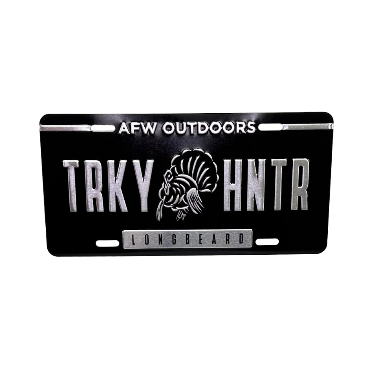 Black Embossed Turkey Hunter License Plate – Man Cave And Apparel