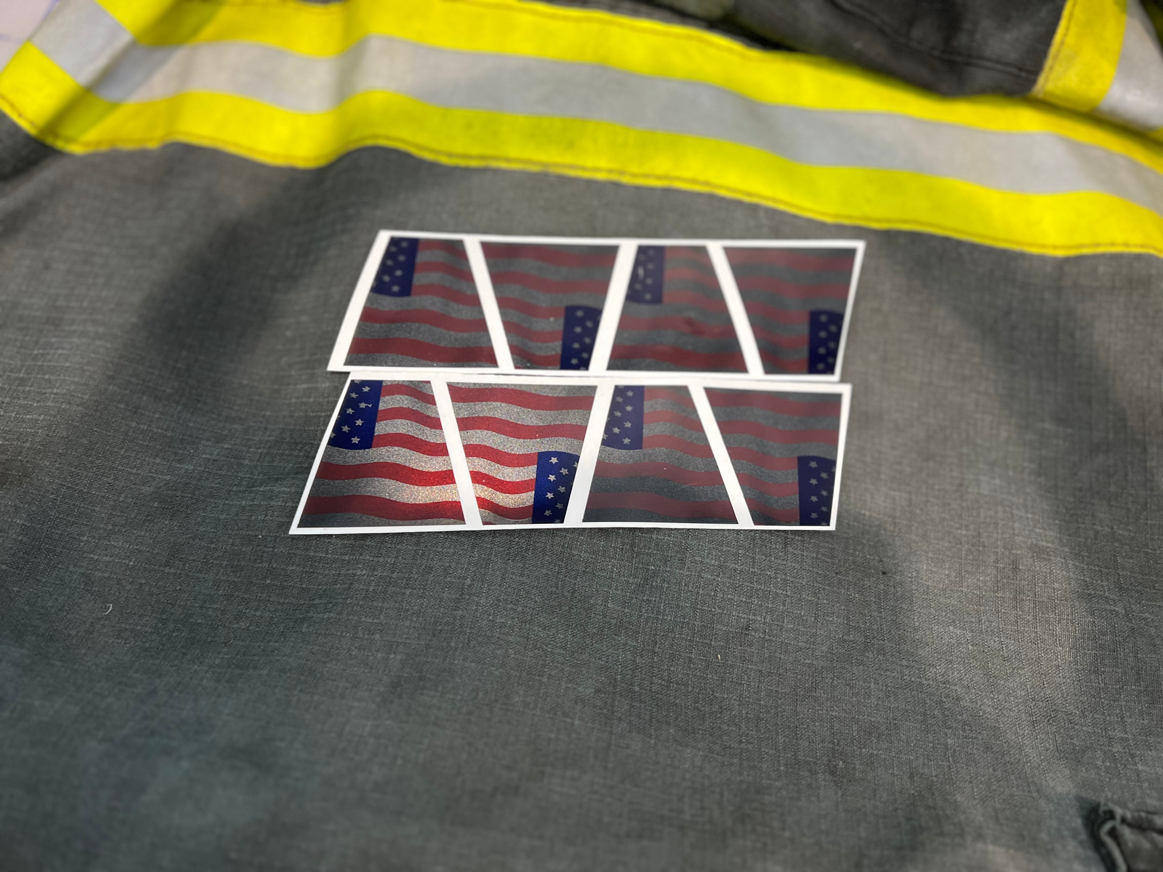 BLACKED OUT AMERICAN FLAG REFLECTIVE HELMET (TET) TETRAHEDRON 8 PACK ...