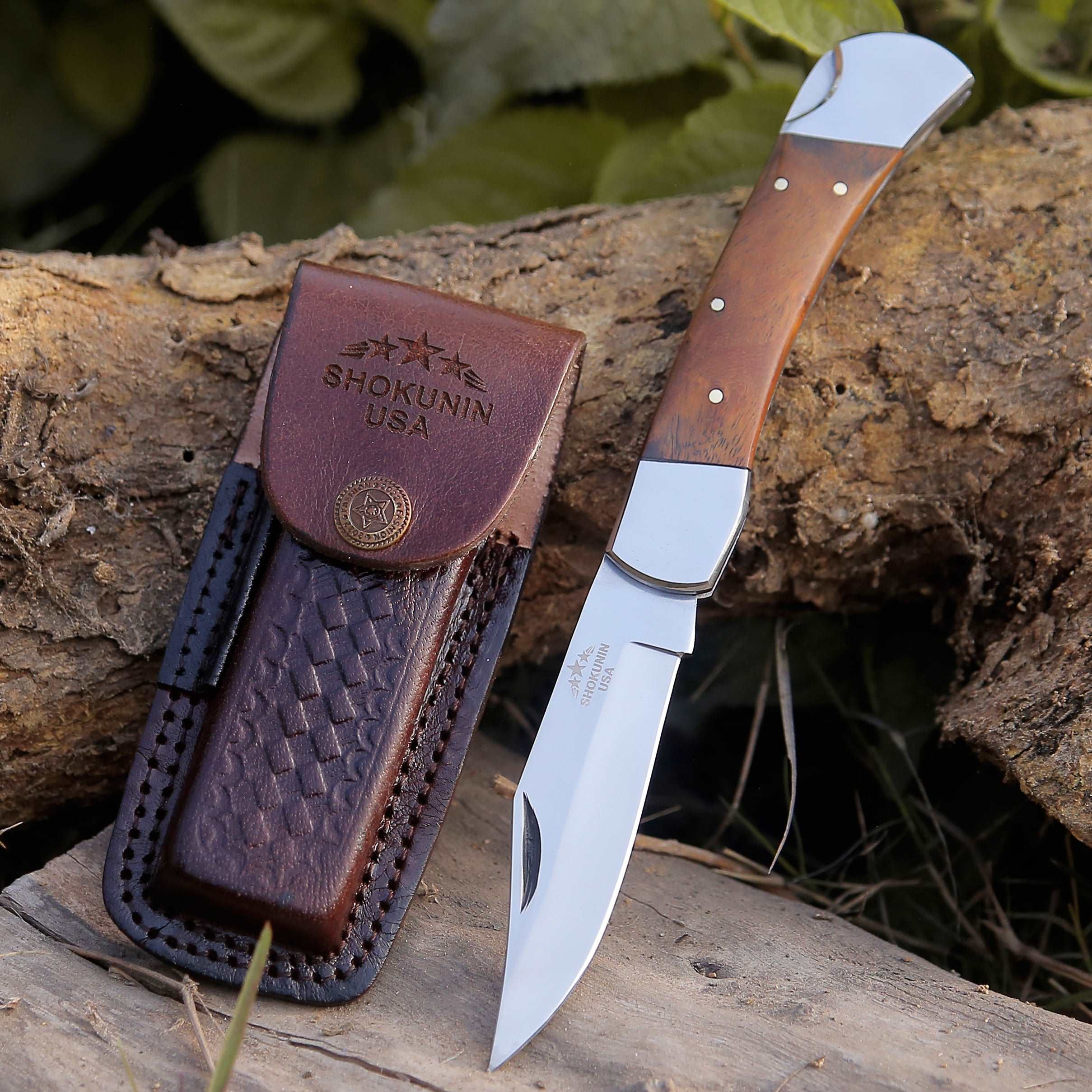 Raze Pocket Knife Engraved with Exotic Rose Wood Handle – Man Cave And ...