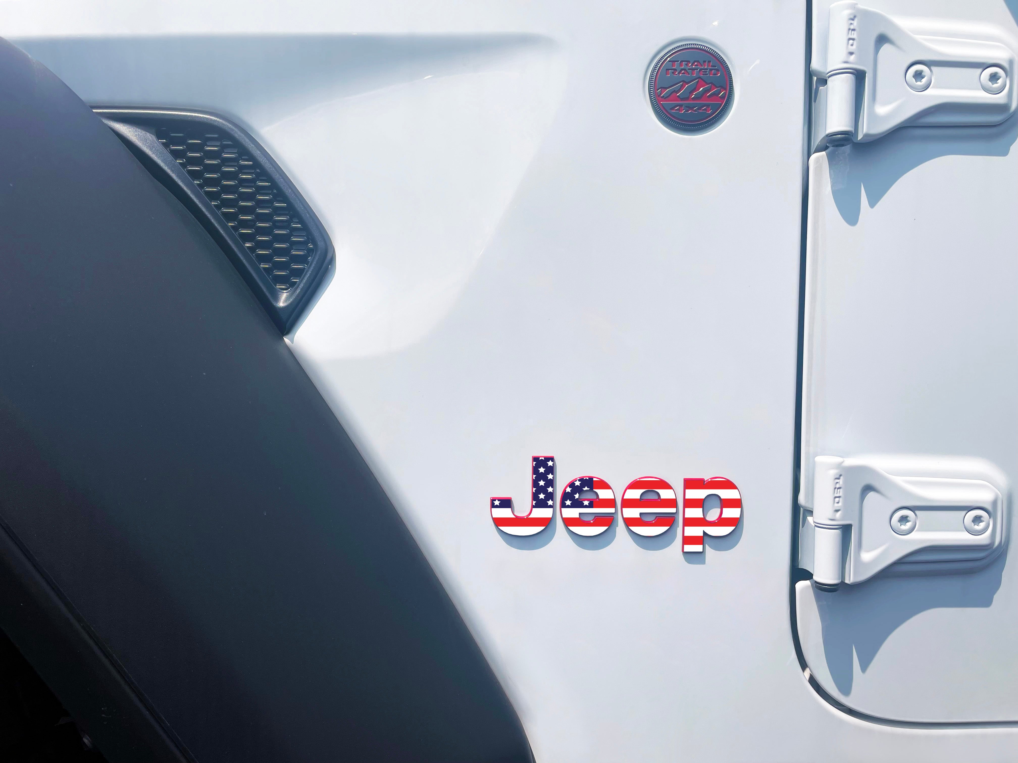 Old Glory Jeep Fender Emblem Overlay Vinyl Decals 2pk – Man Cave And ...