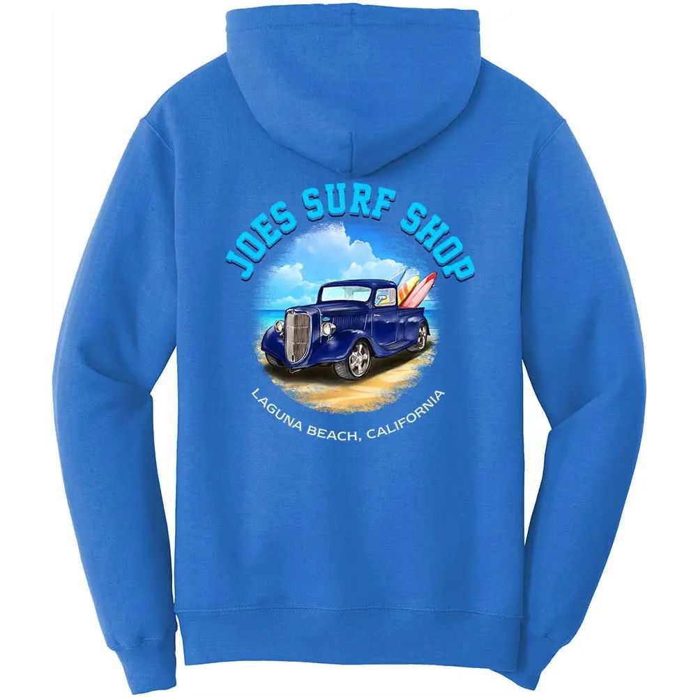 Joe's Surf Shop Surf Truck Pullover Hoodie – Man Cave And Apparel