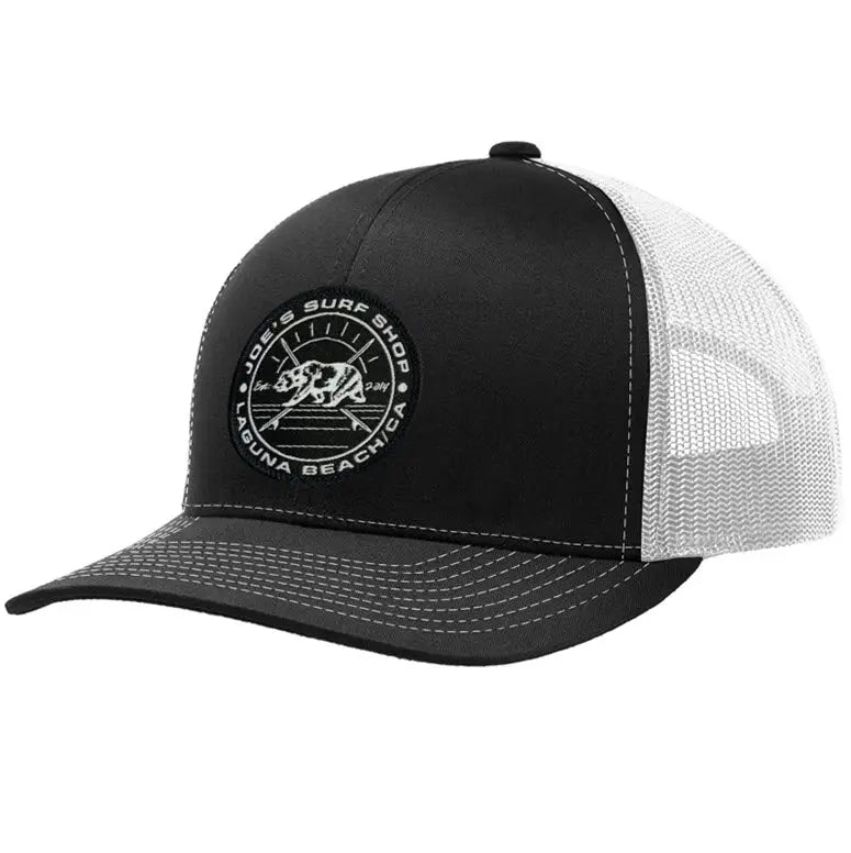 Joe's Surf Shop Vintage Surfing Bear Curved Snapback Cap – Man Cave And ...