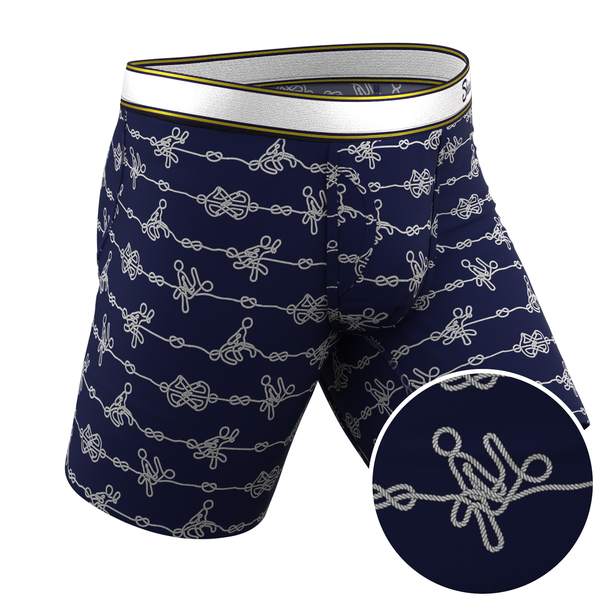 The Knotty Spots | Nautical Knots Long Leg Ball Hammock® Pouch Underwe ...