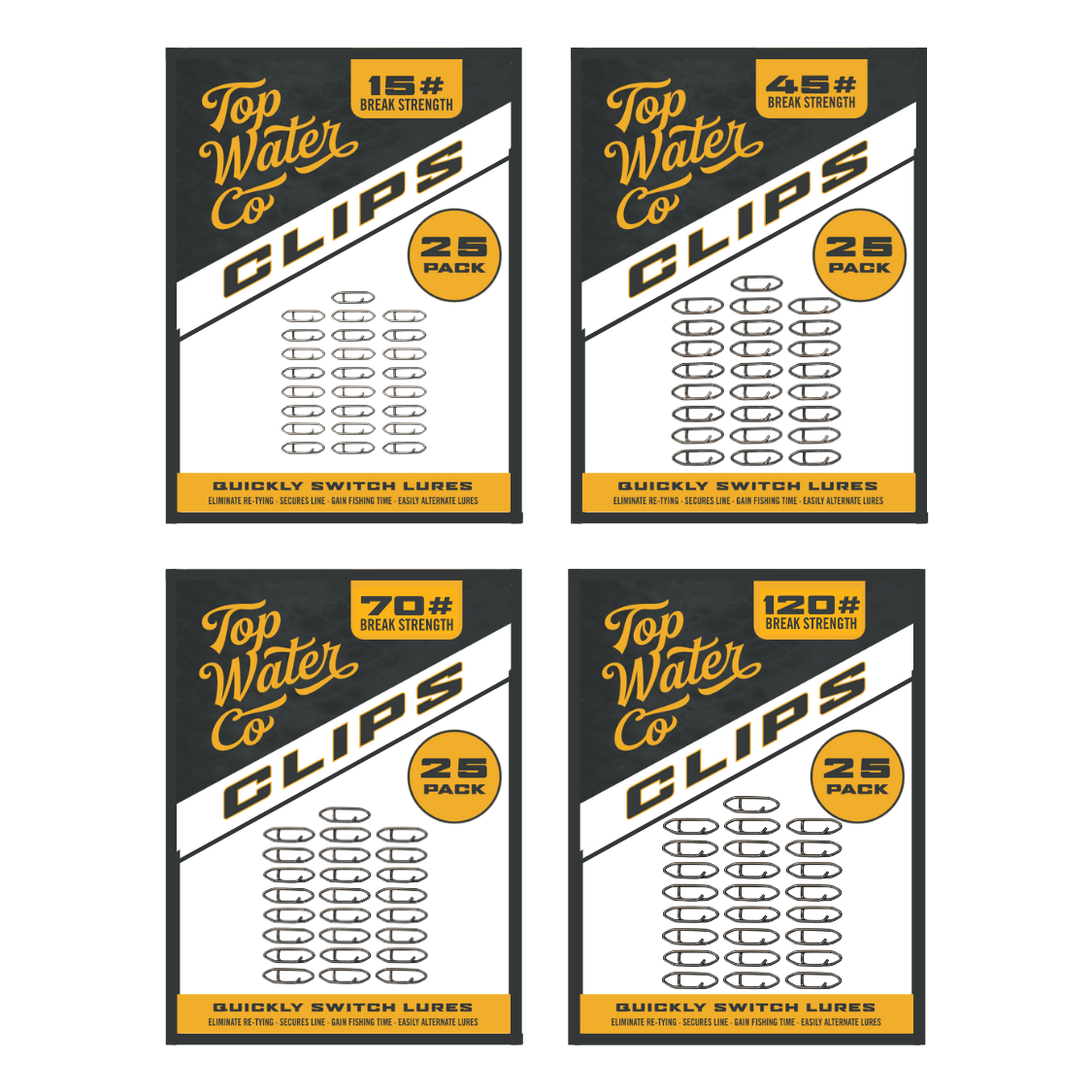 SUPER SAMPLE PACK- 25 Clips in Each Size – Man Cave And Apparel