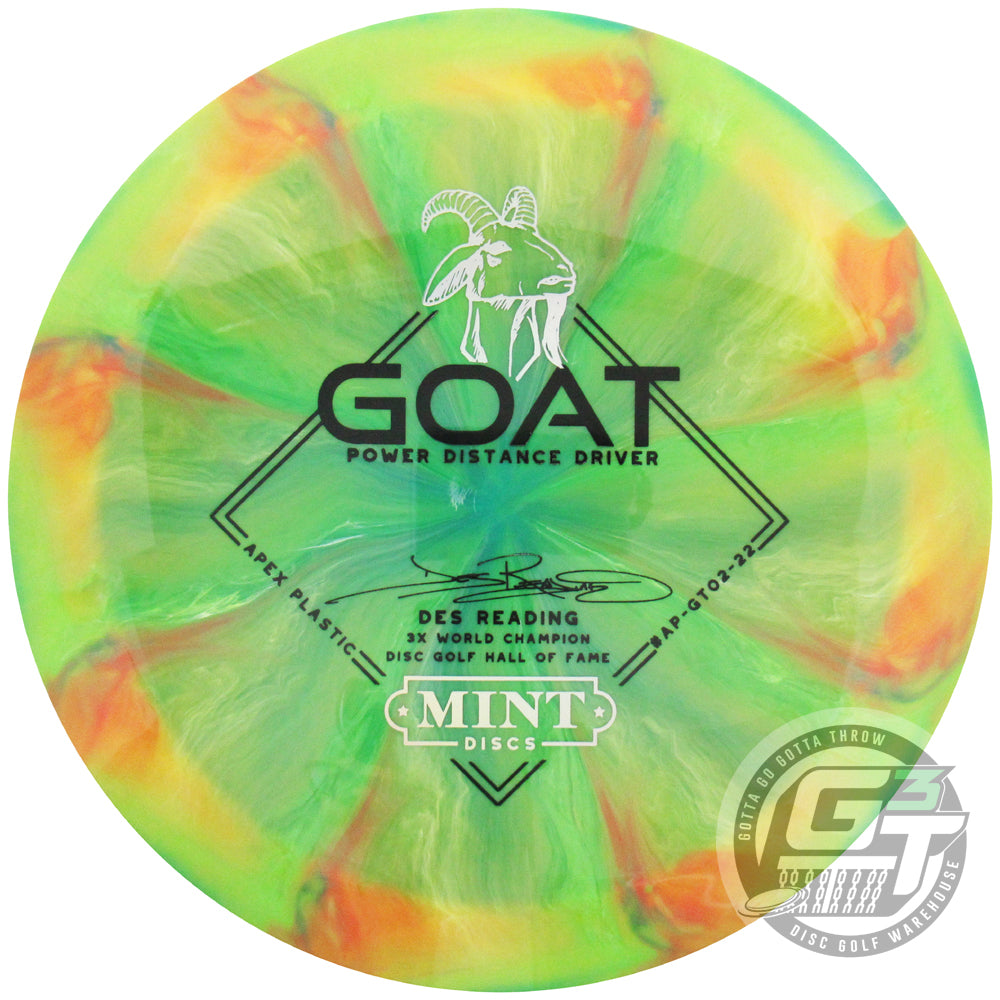 Mint Discs Swirly Apex Goat [Des Reading 3X] Distance Driver Golf Disc ...
