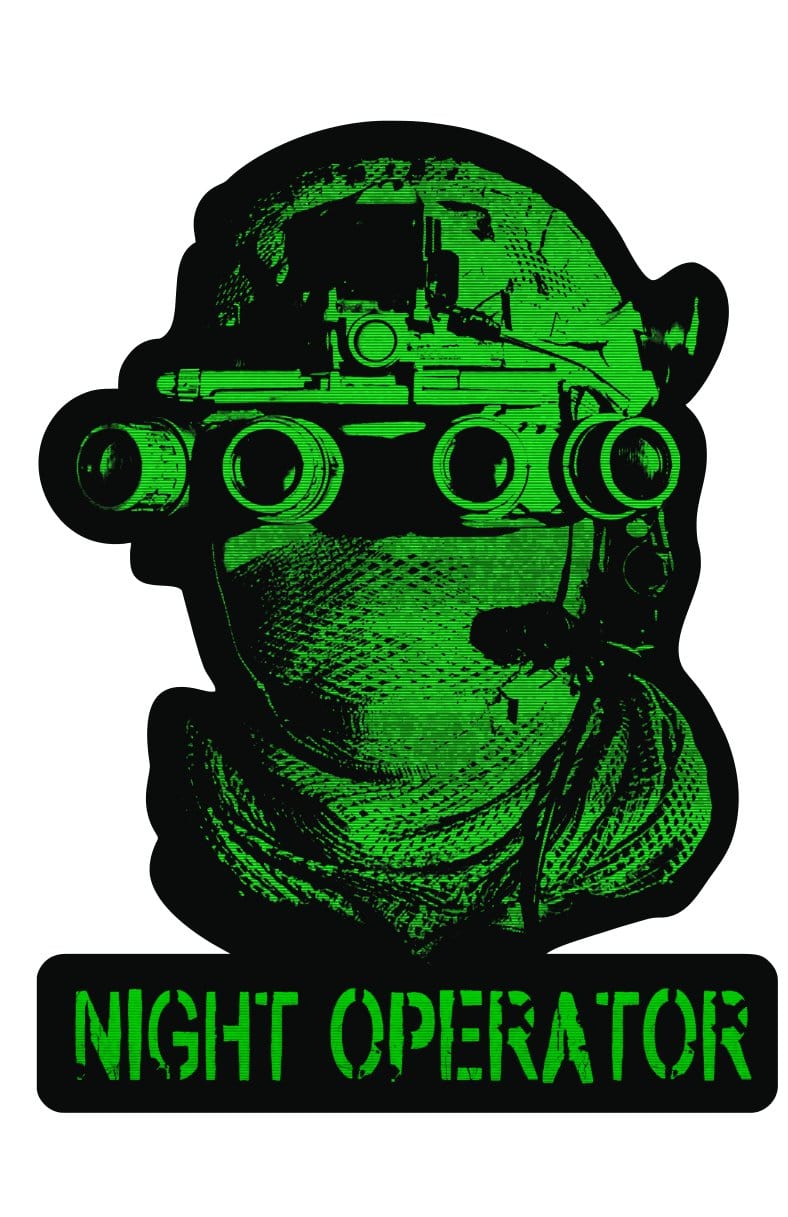 Night Operator - 4 inch Sticker – Man Cave And Apparel