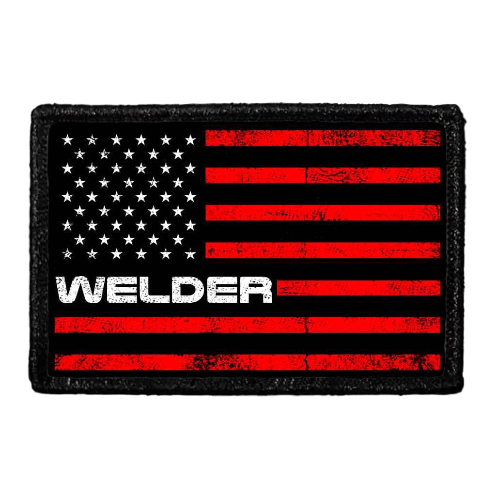 Welder - US Flag - Red - Removable Patch – Man Cave And Apparel