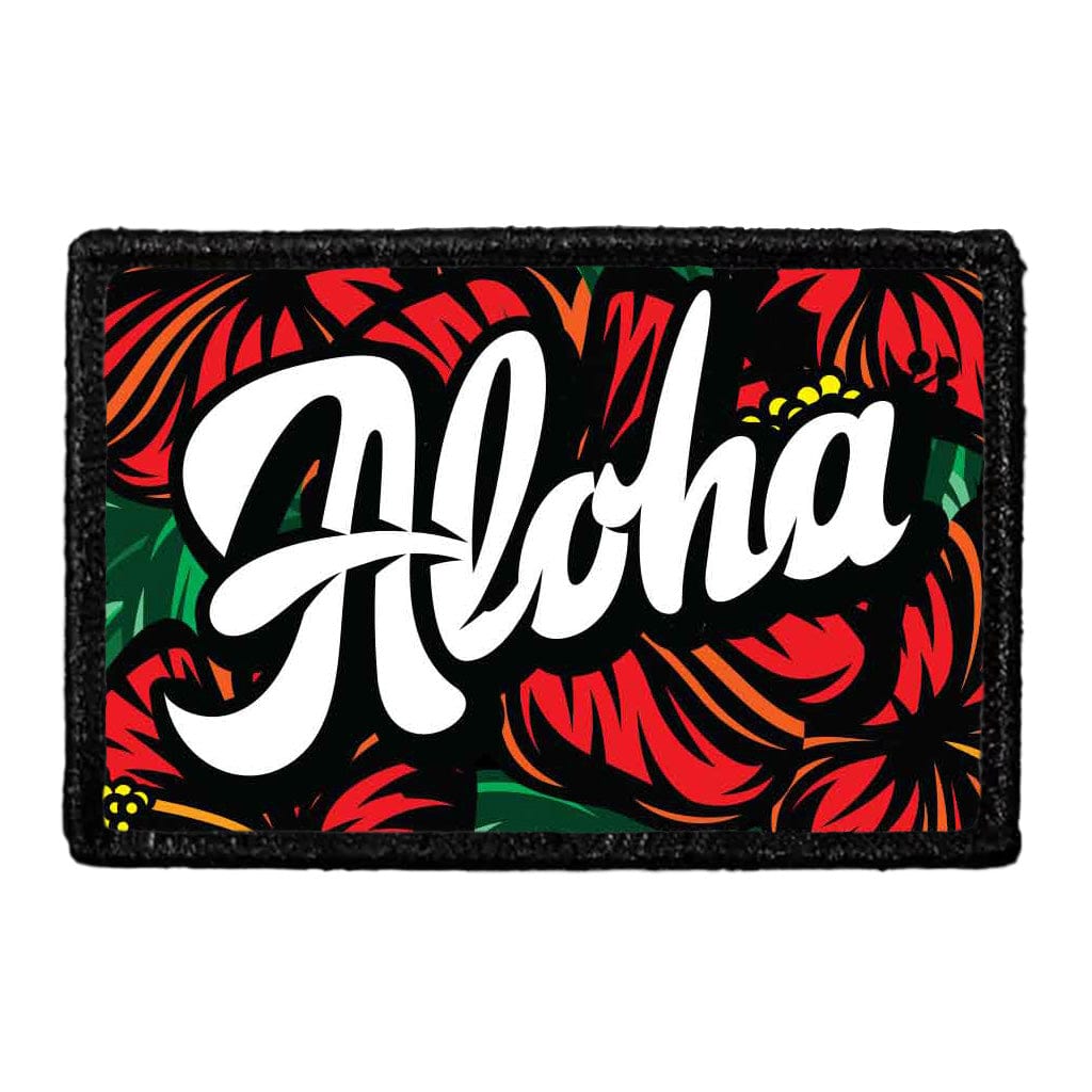Aloha - Red Hibiscus - Removable Patch – Man Cave And Apparel