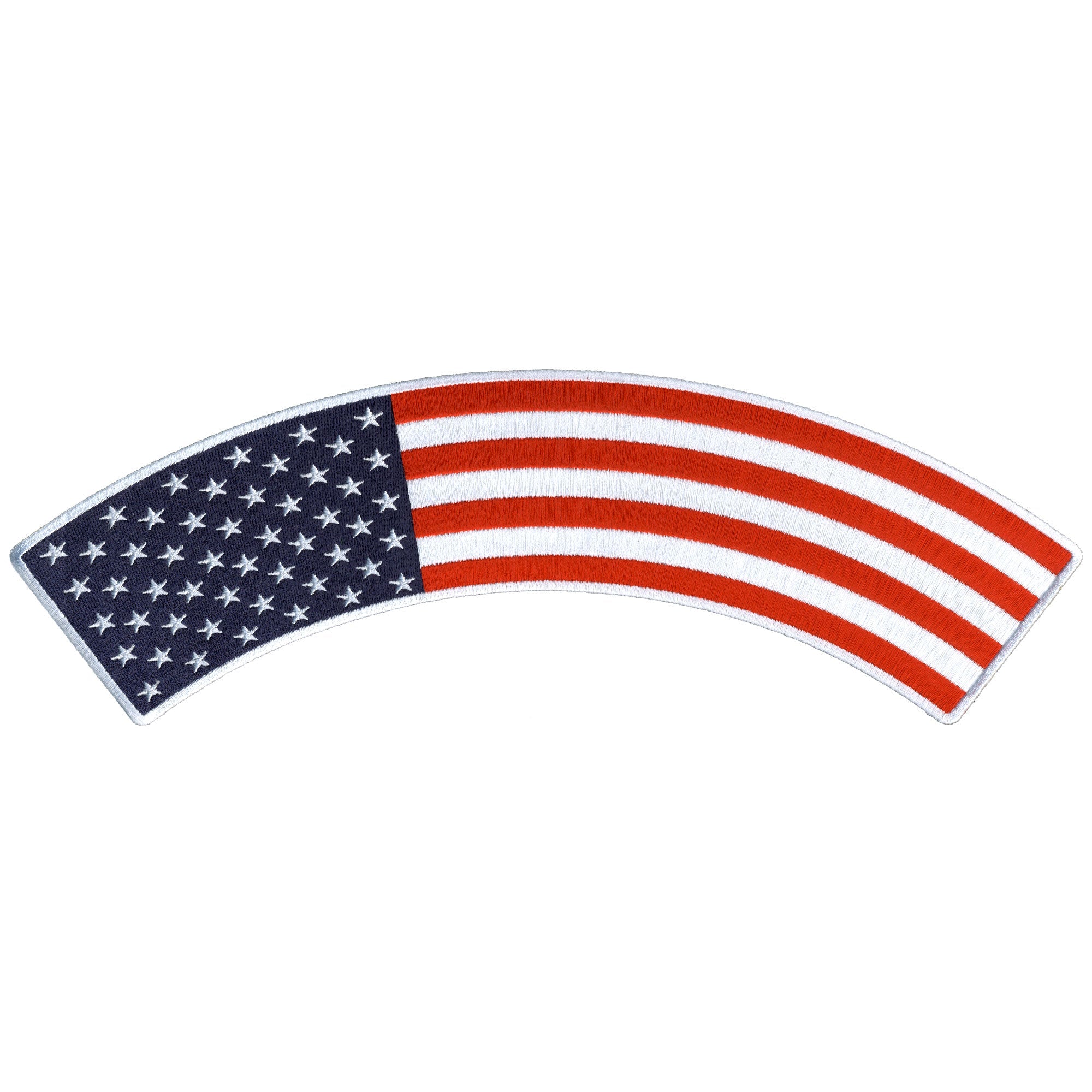 Hot Leathers American Flag 12” X 3” Top Rocker Patch – Man Cave And Apparel