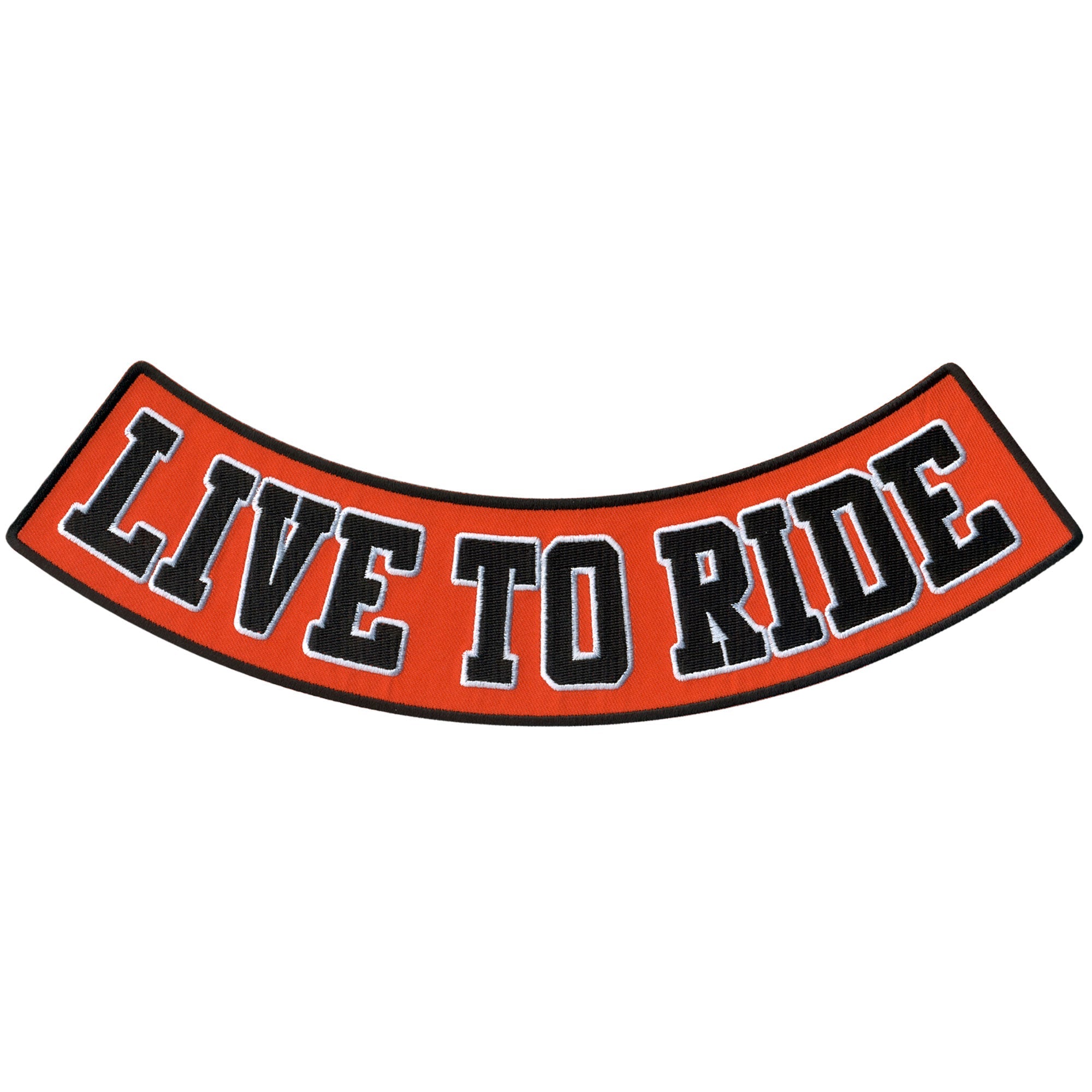 Hot Leathers Live To Ride 12” X 3” Bottom Rocker Patch – Man Cave And ...