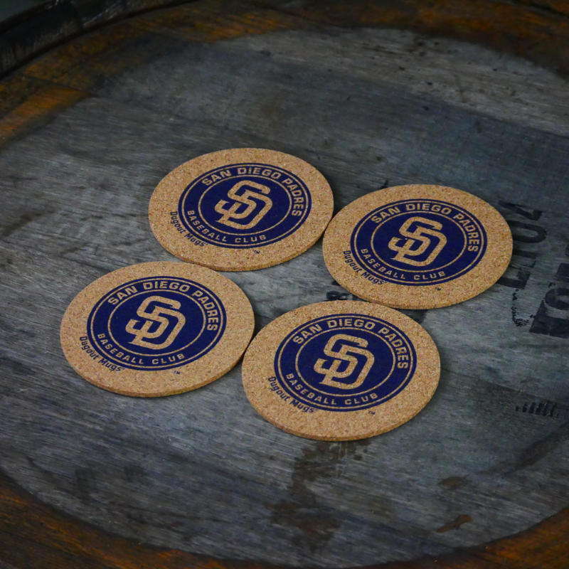 San Diego Padres Dugout Mugs® Cork Coasters – Man Cave And Apparel