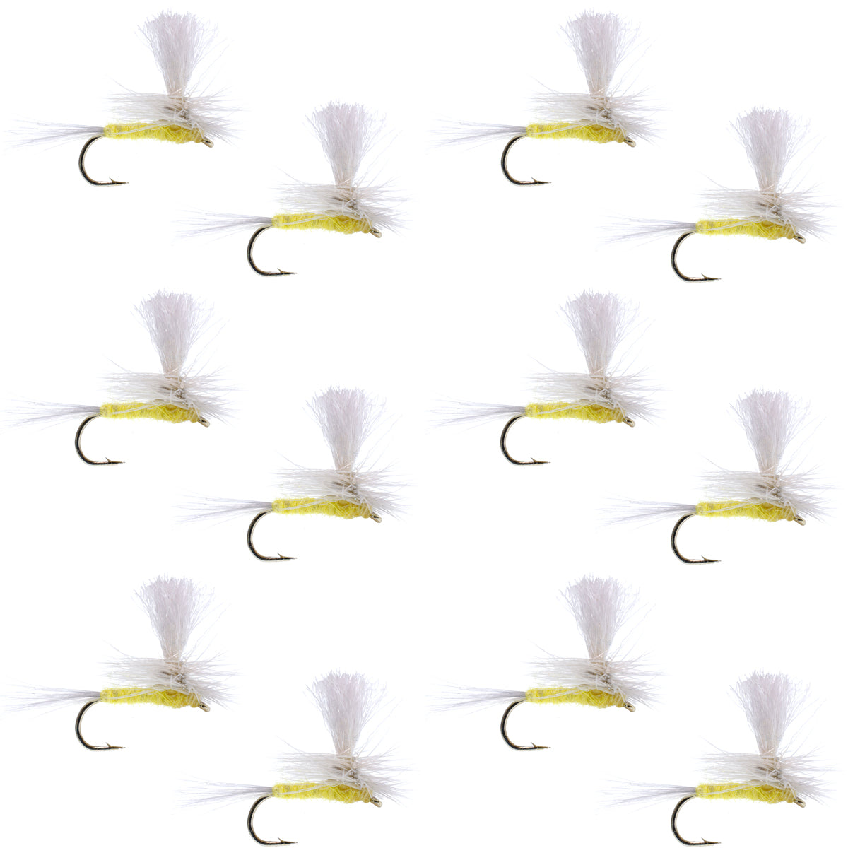 Pale Morning Dun Parachute PMD Classic Dry Fly - 1 Dozen Flies Hook Si ...