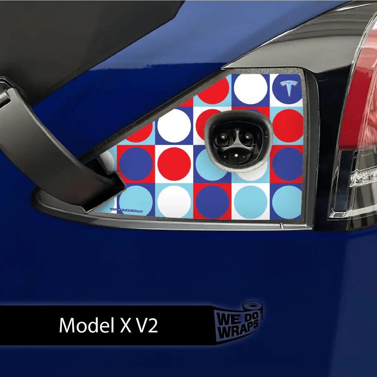 Patriot Pop Tesla Charge Port Wrap | Model X – Man Cave And Apparel