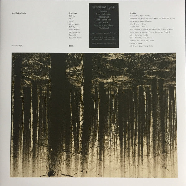 Low Flying Hawks – Genkaku 幻覚 Clear W/ Black, Rust And Sea-Green Splat ...