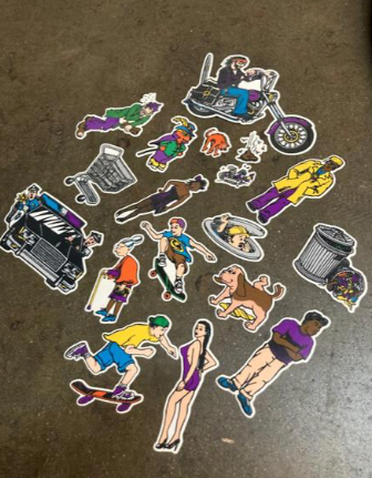 Prime Marc McKee Sticker-O-Rama "Easy Rider" Skateboard Deck – Man Cave ...