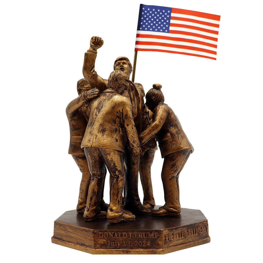 President Trump Fight Bronze Statue – Man Cave And Apparel