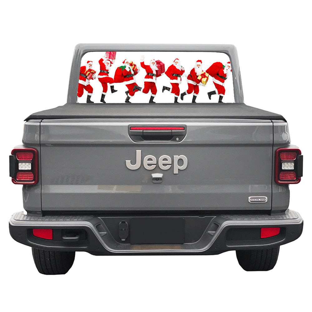 So Many Santas Rear Window Decal – Man Cave And Apparel