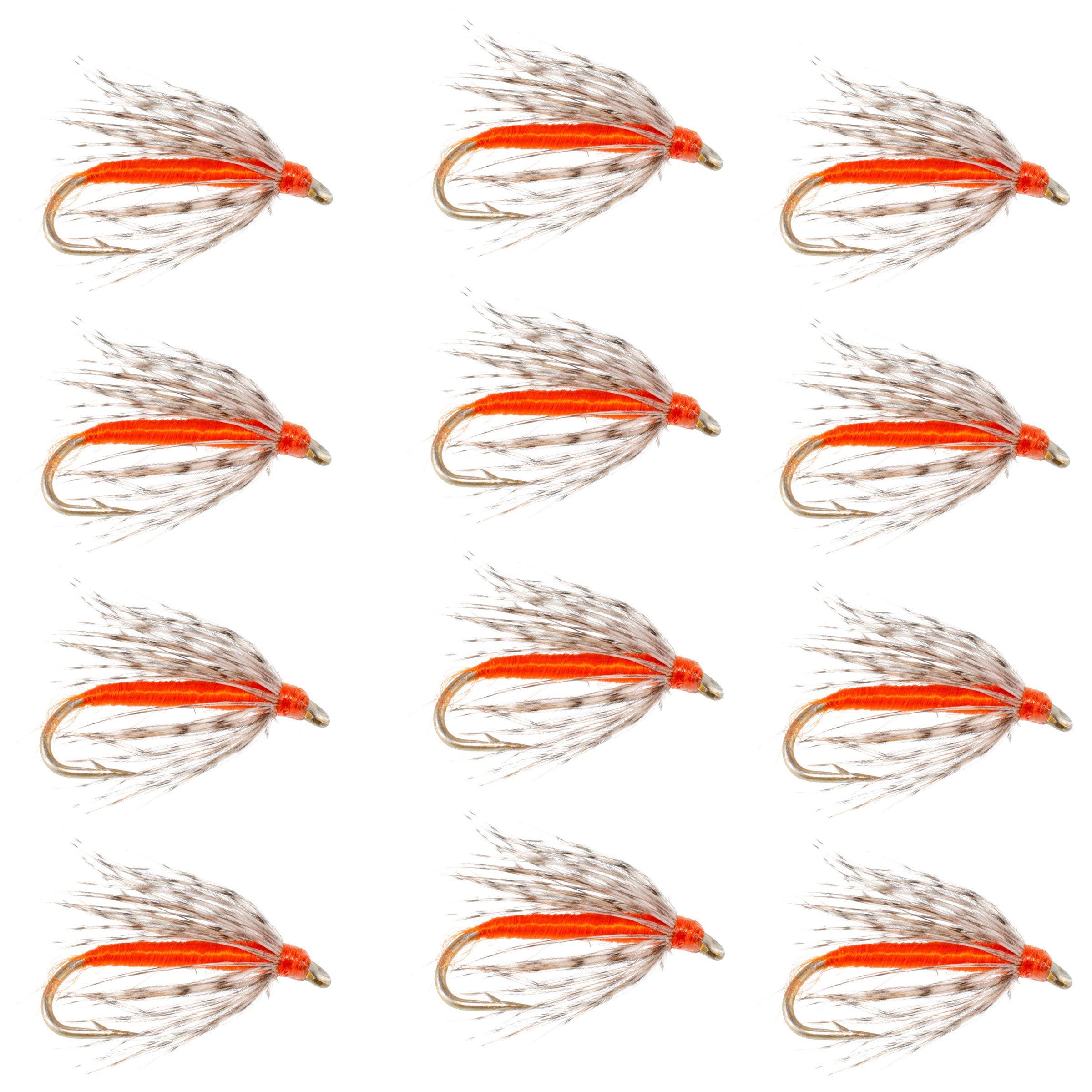Soft Hackle Partridge and Orange Fly Fishing Wet Flies -1 Dozen Flies ...