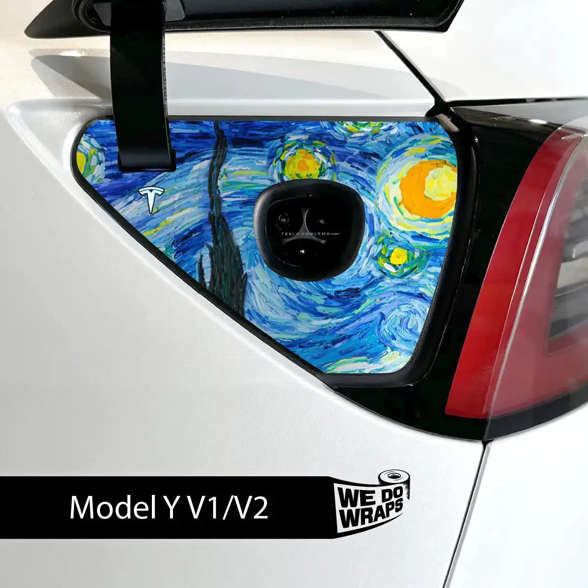 Starry Night Tesla Charge Port Wrap | Model Y – Man Cave And Apparel