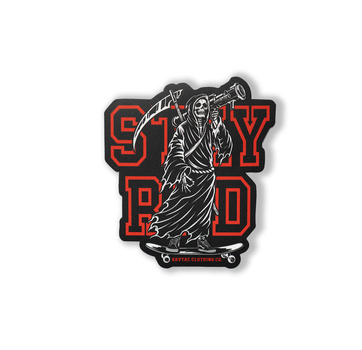 Stay Rad Sticker – Man Cave And Apparel