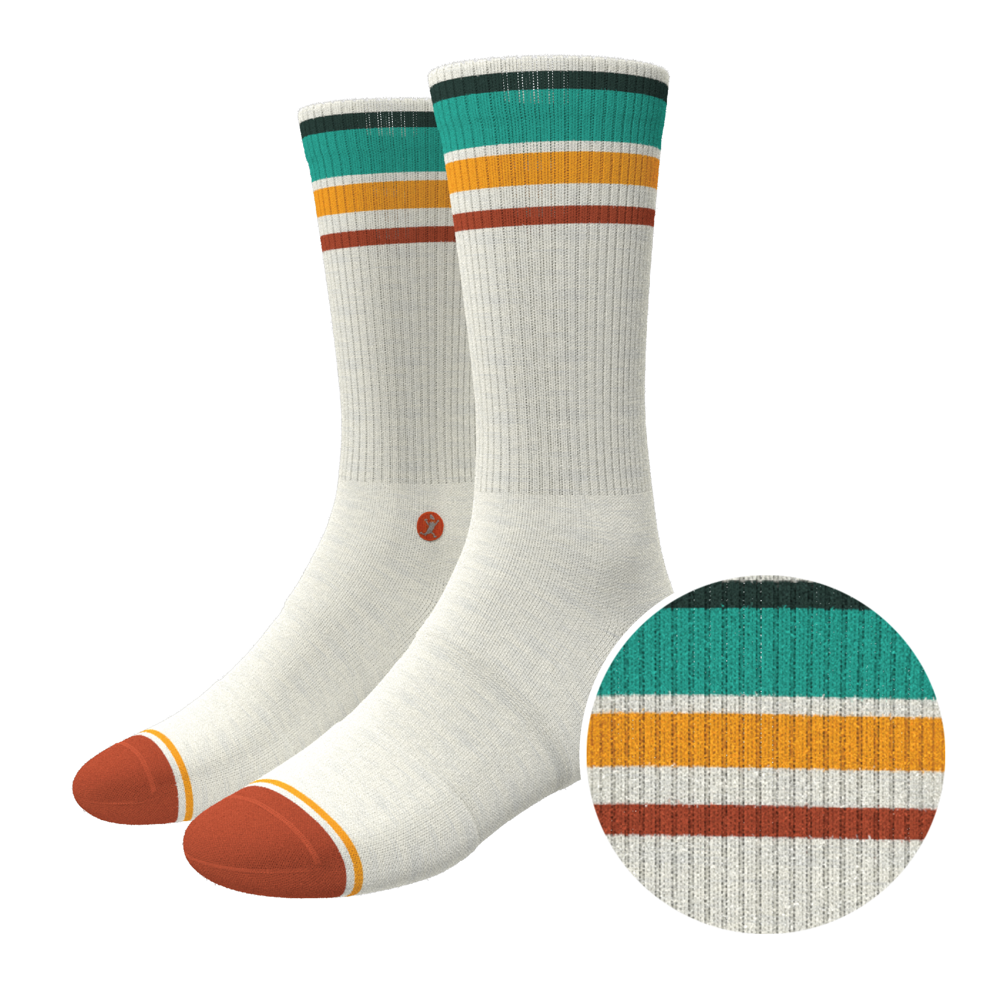 The Stellar | Retro Stripe Heel Hammock™ Crew Socks – Man Cave And Apparel