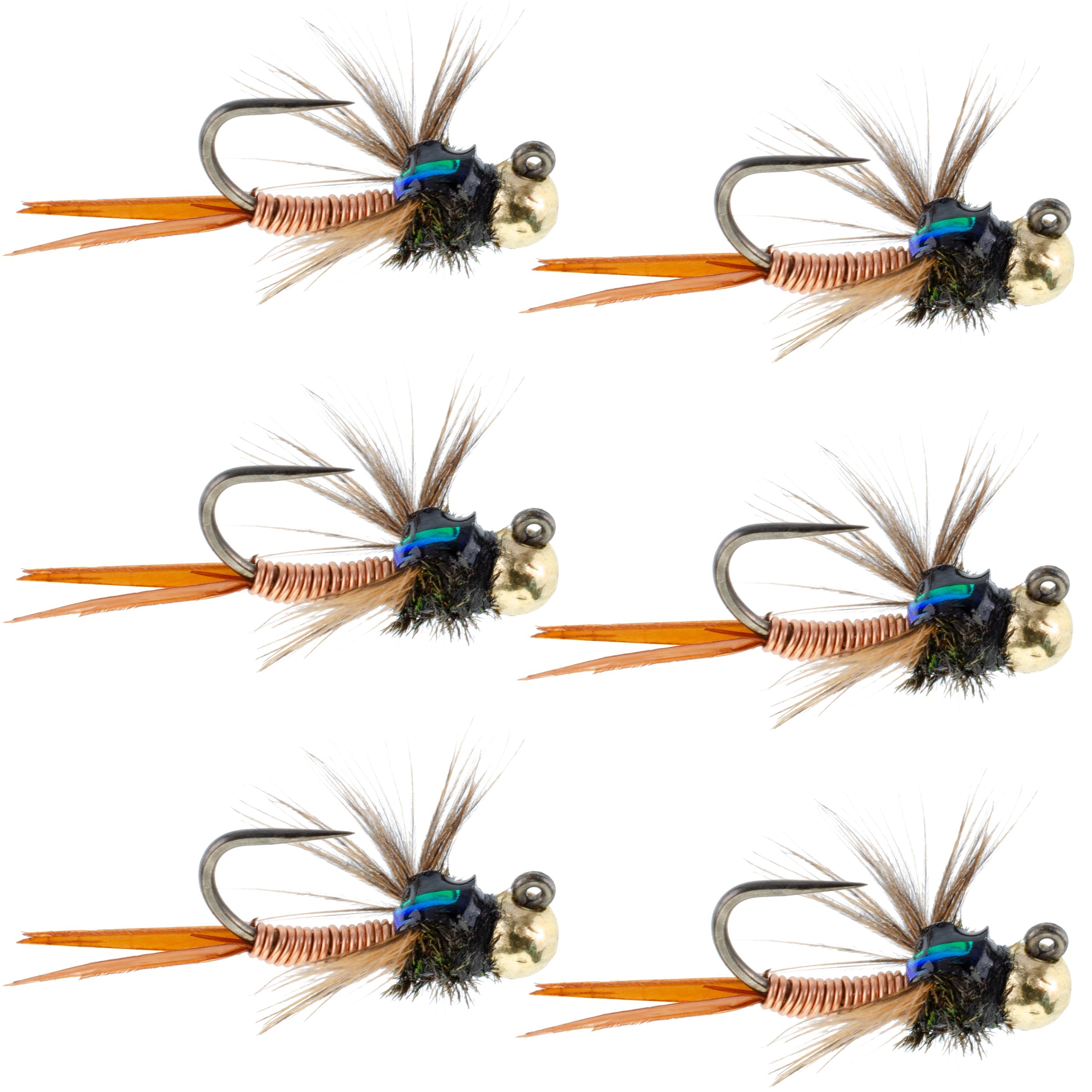 Tungsten Bead Tactical Jig Copper John Czech Nymph Euro Nymphing Fly ...