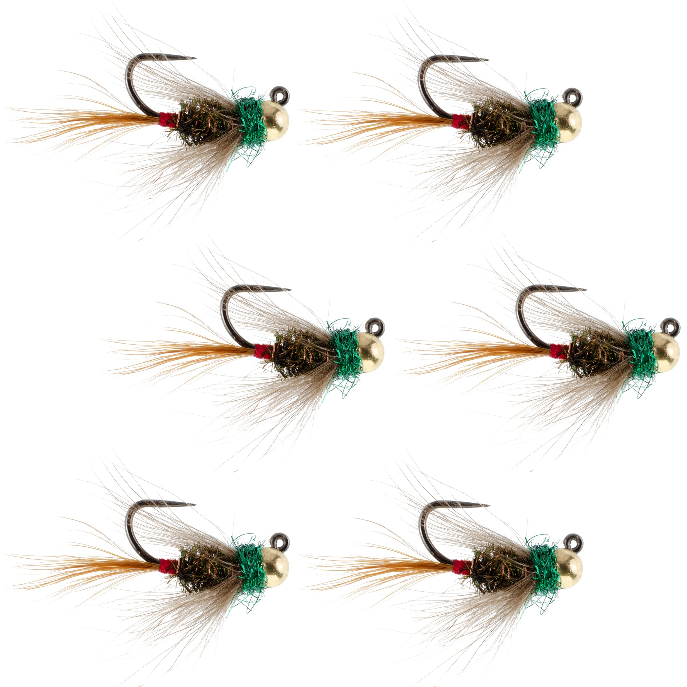 Tungsten Bead Tactical CDC Frenchie Czech Nymph Euro Nymphing Fly - 6 ...