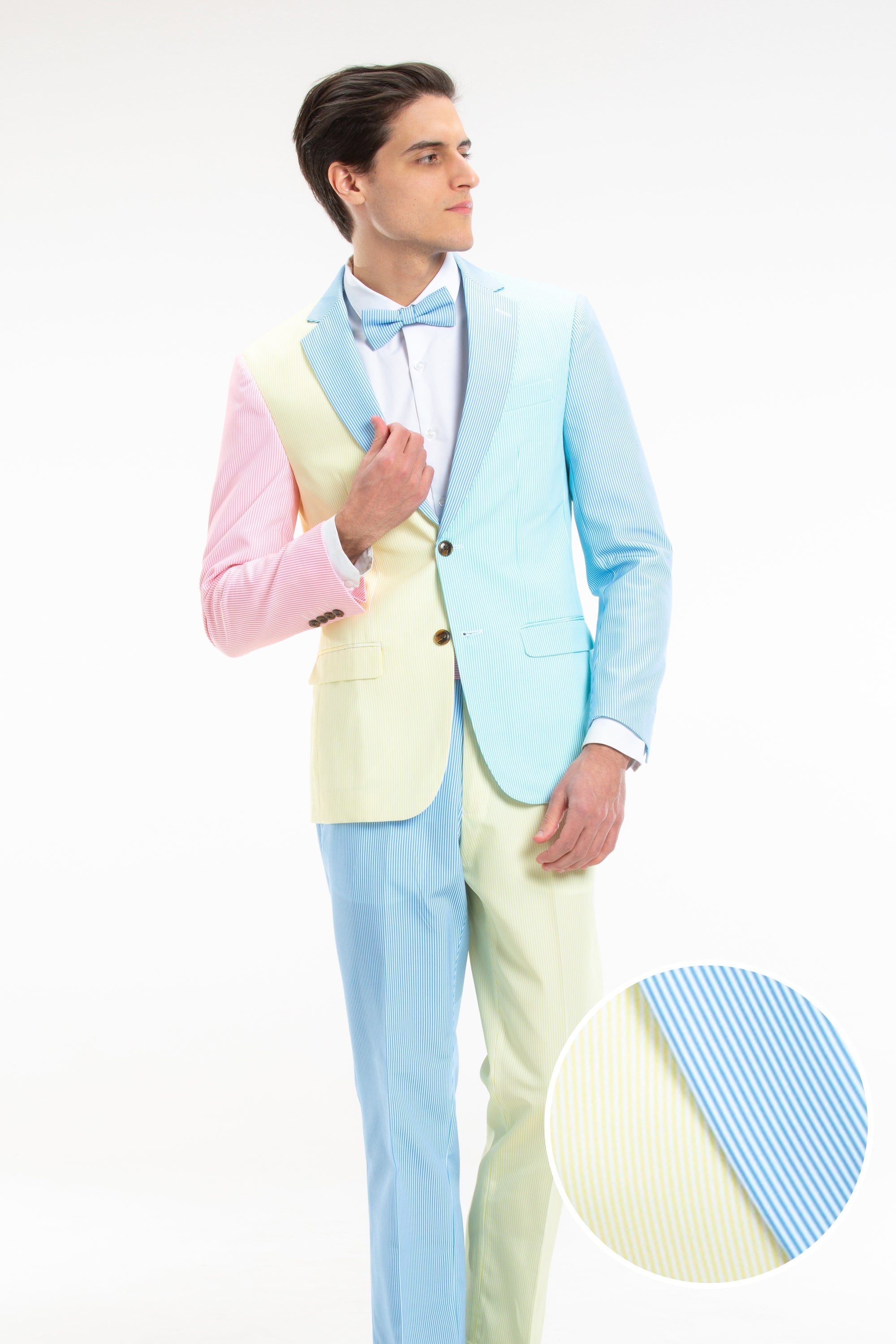 The Millionaires Row | Derby Color Block Stripe Suit – Man Cave And Apparel