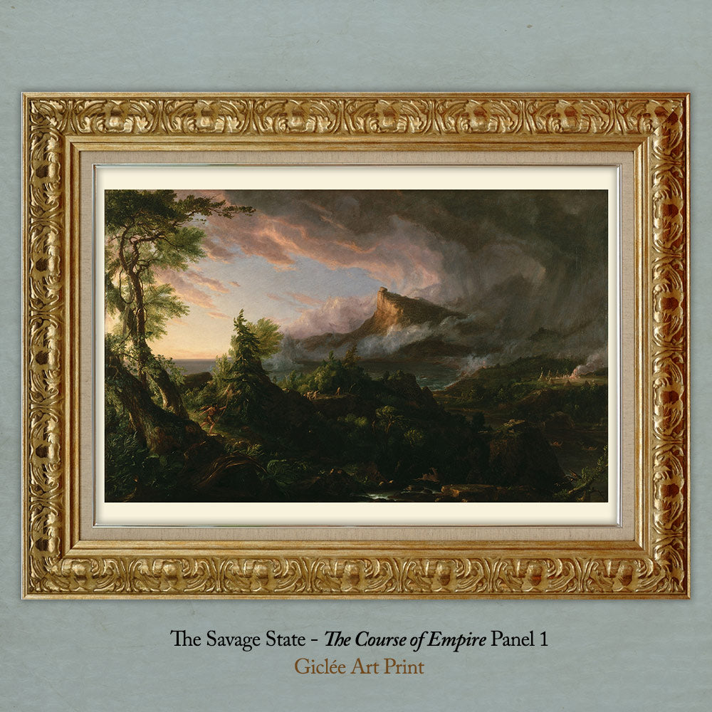 The Savage State Thomas Cole The Course of Empire Art Print – Man Cave ...