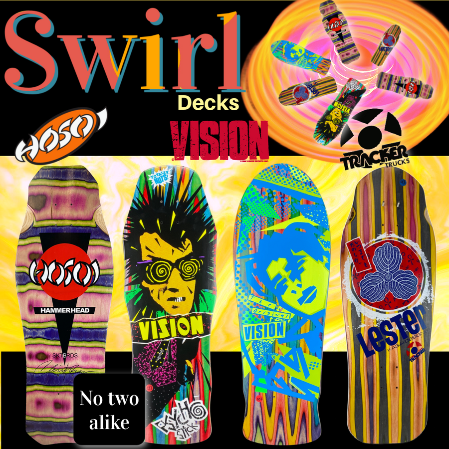 Vision Original Psycho Stick LTD Swirl 10" Skateboard Deck – Man Cave ...