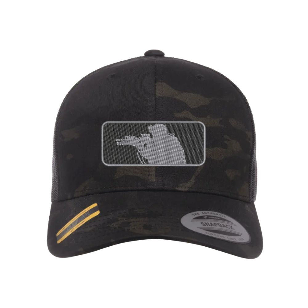 Gunfighter Black Camo Trucker Hat - Military Style Cap | Man Cave And ...