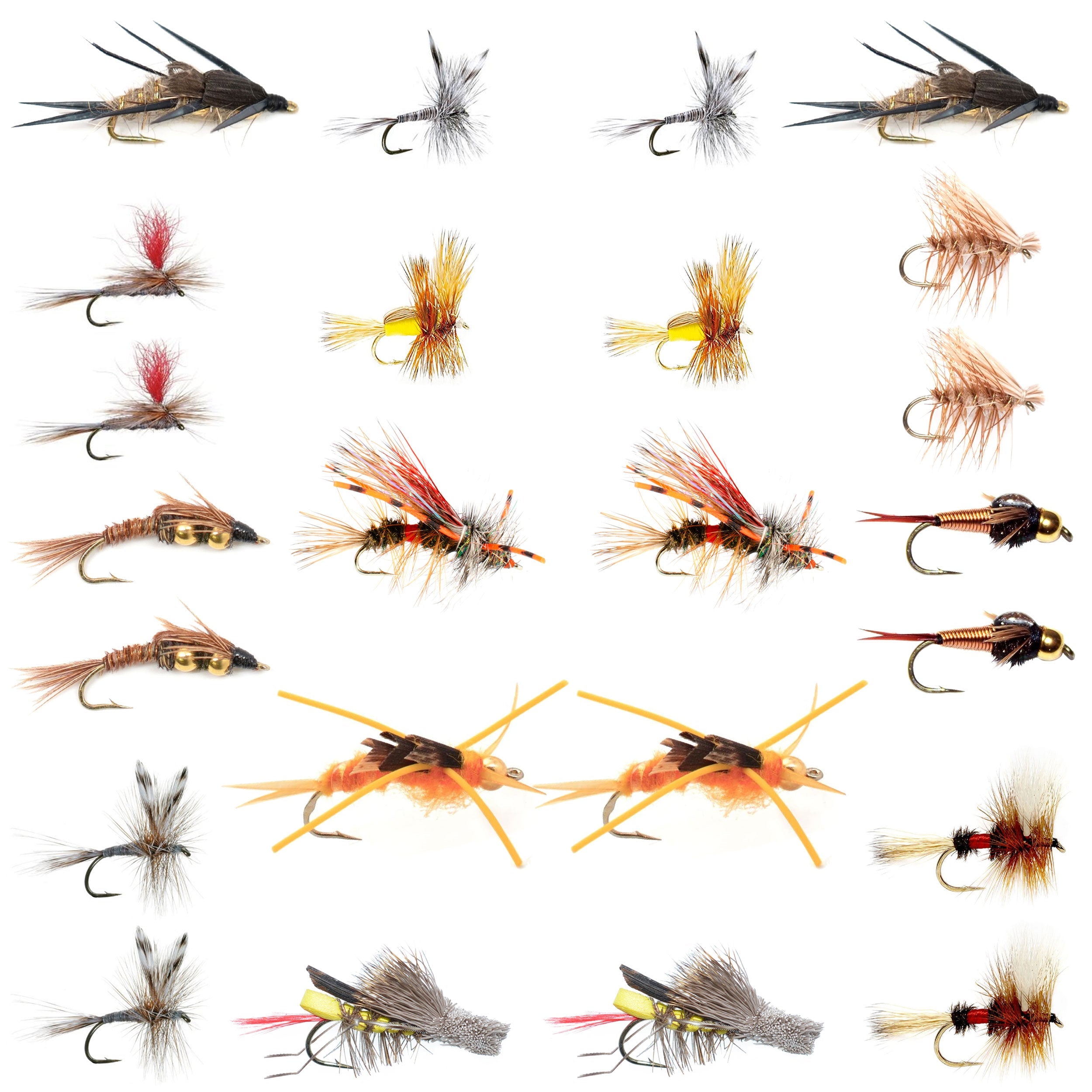 Trout Fly Assortment - Essential Western Dry and Nymph Fly Fishing Fli ...