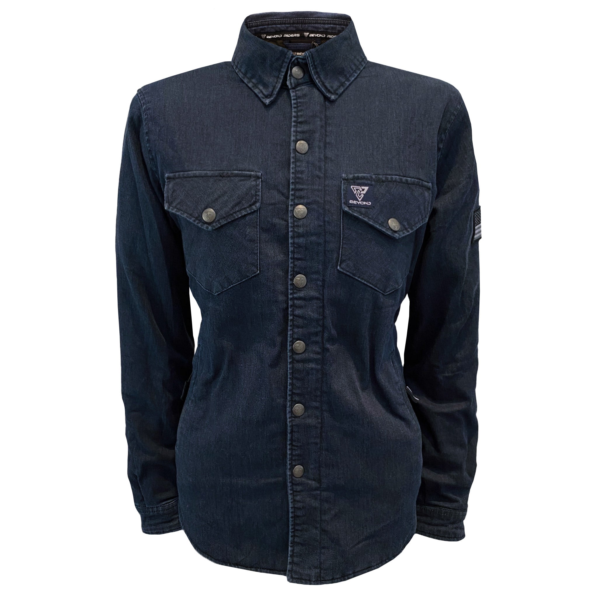 Protective Jeans Jacket for Women - Indigo Blue with Pads – Man Cave ...
