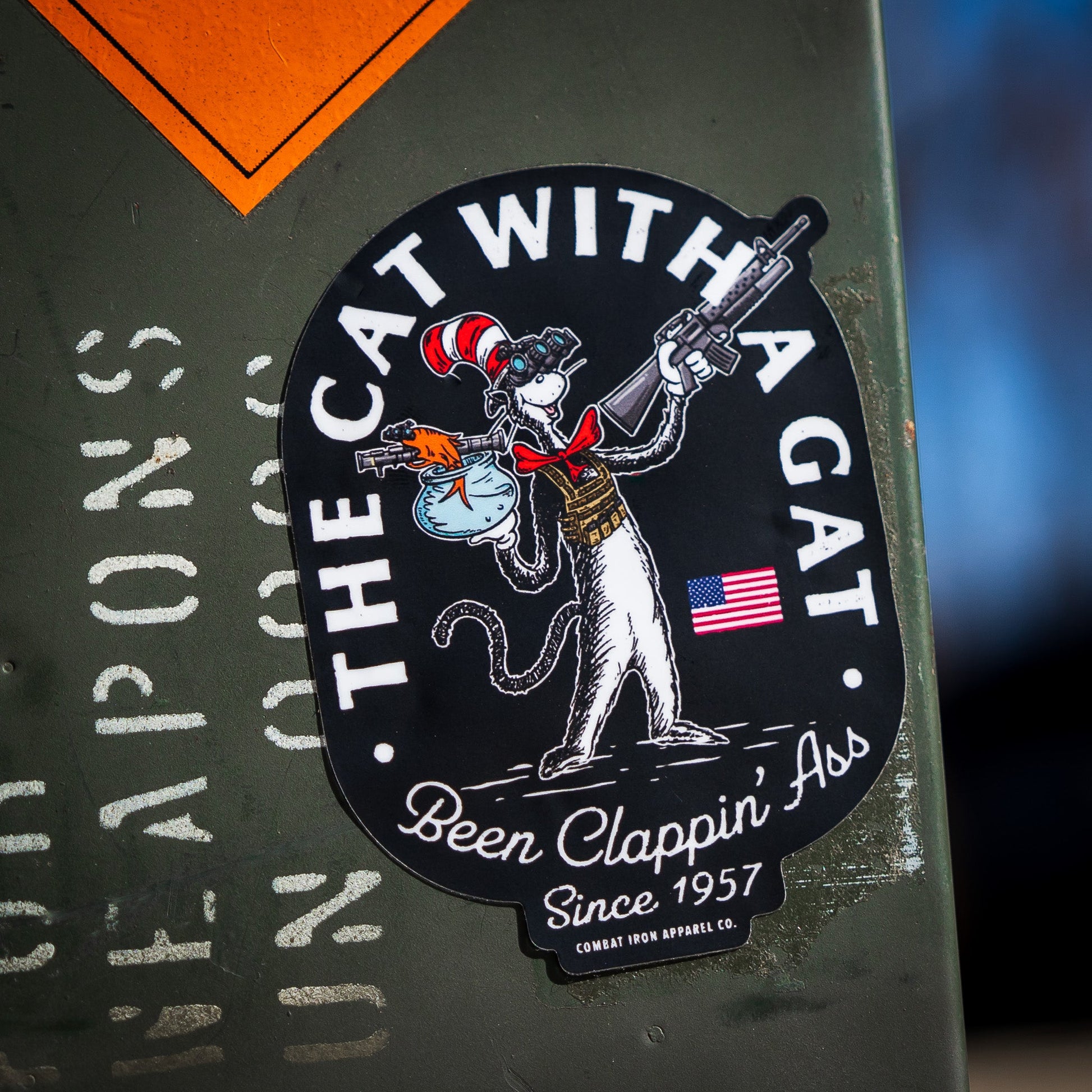 The Cat With A Gat Remix Decal Sticker – Man Cave And Apparel
