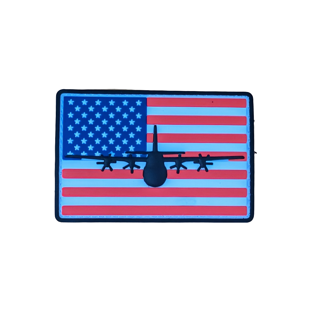 C-130J Super Hercules Flag Patch - PVC/Rubberized – Man Cave And Apparel