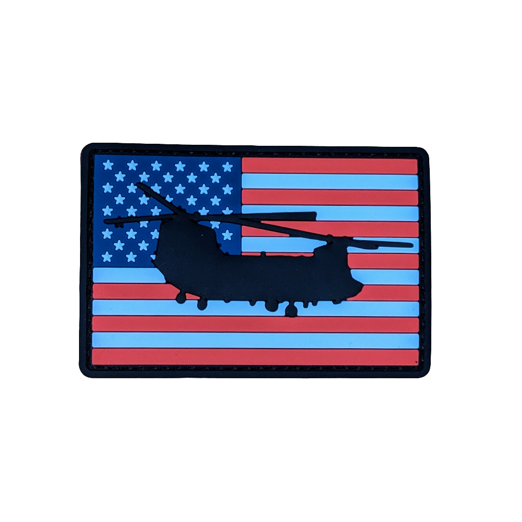 CH-47 Chinook Flag Patch - PVC/Rubberized – Man Cave And Apparel