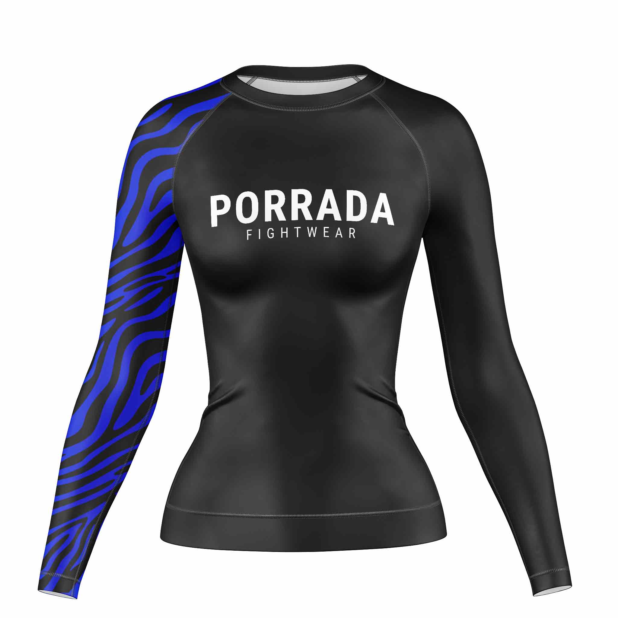 IBJJF BLUE RANKED WOMEN RASH GUARD – Man Cave And Apparel