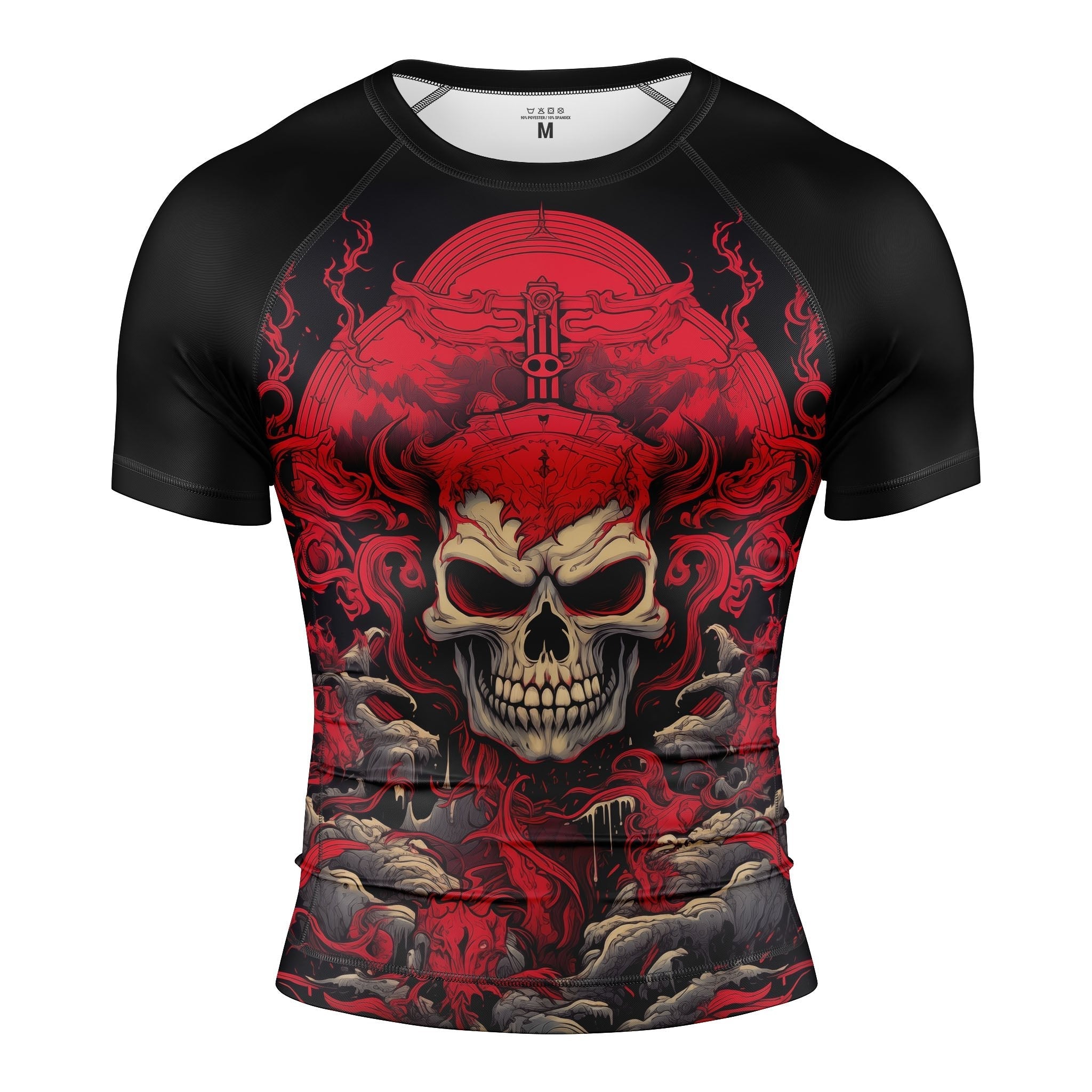 SHINIGAMI SKULL SHORT SLEEVE RASH GUARD – Man Cave And Apparel