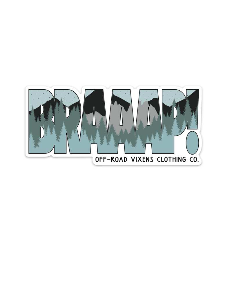 Braaap! Printed Decal 5.5" x 2.5" – Man Cave And Apparel