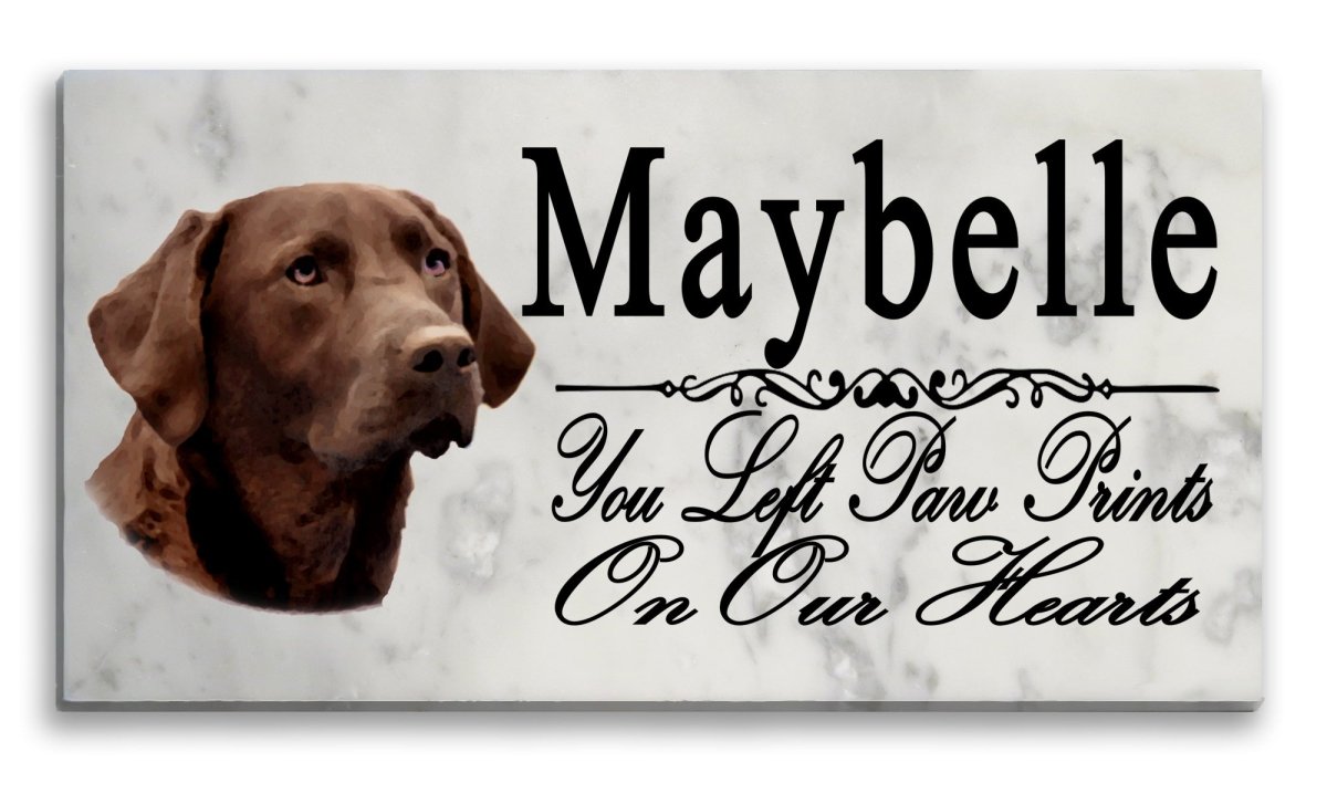 Chocolate Lab Memorial Stone Dog Grave Marker Labrador Garden Plaque ...