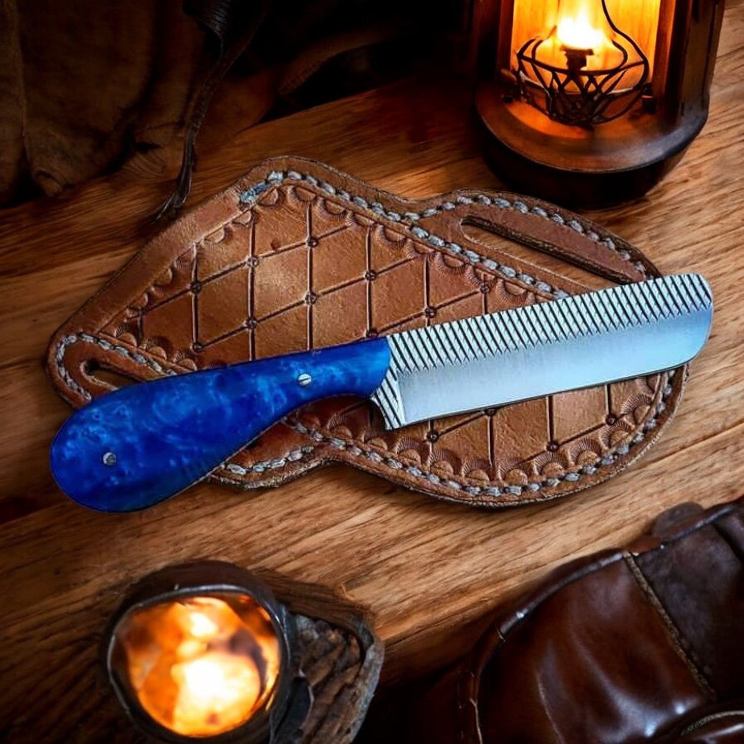 Mastercraft Custom Bull Cutter Knife – 8.25" Rasp Tool Steel Blade ...