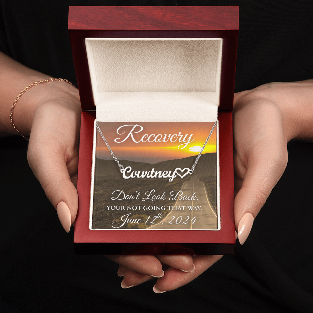 Custom Recovery Name Necklace | Inspiring Sobriety | Don't Look Back ...