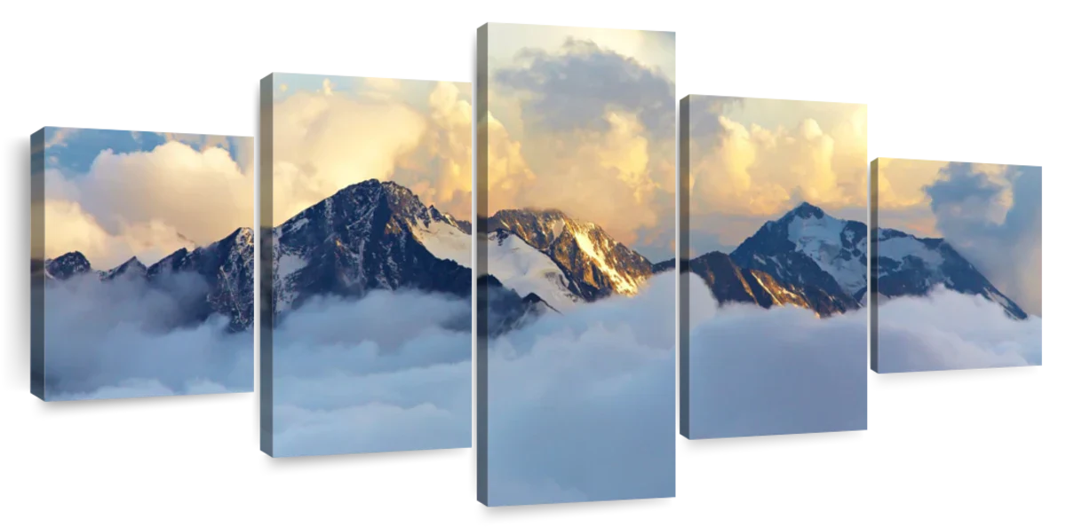 Alpine Snowy Mountains Wall Art – Man Cave And Apparel