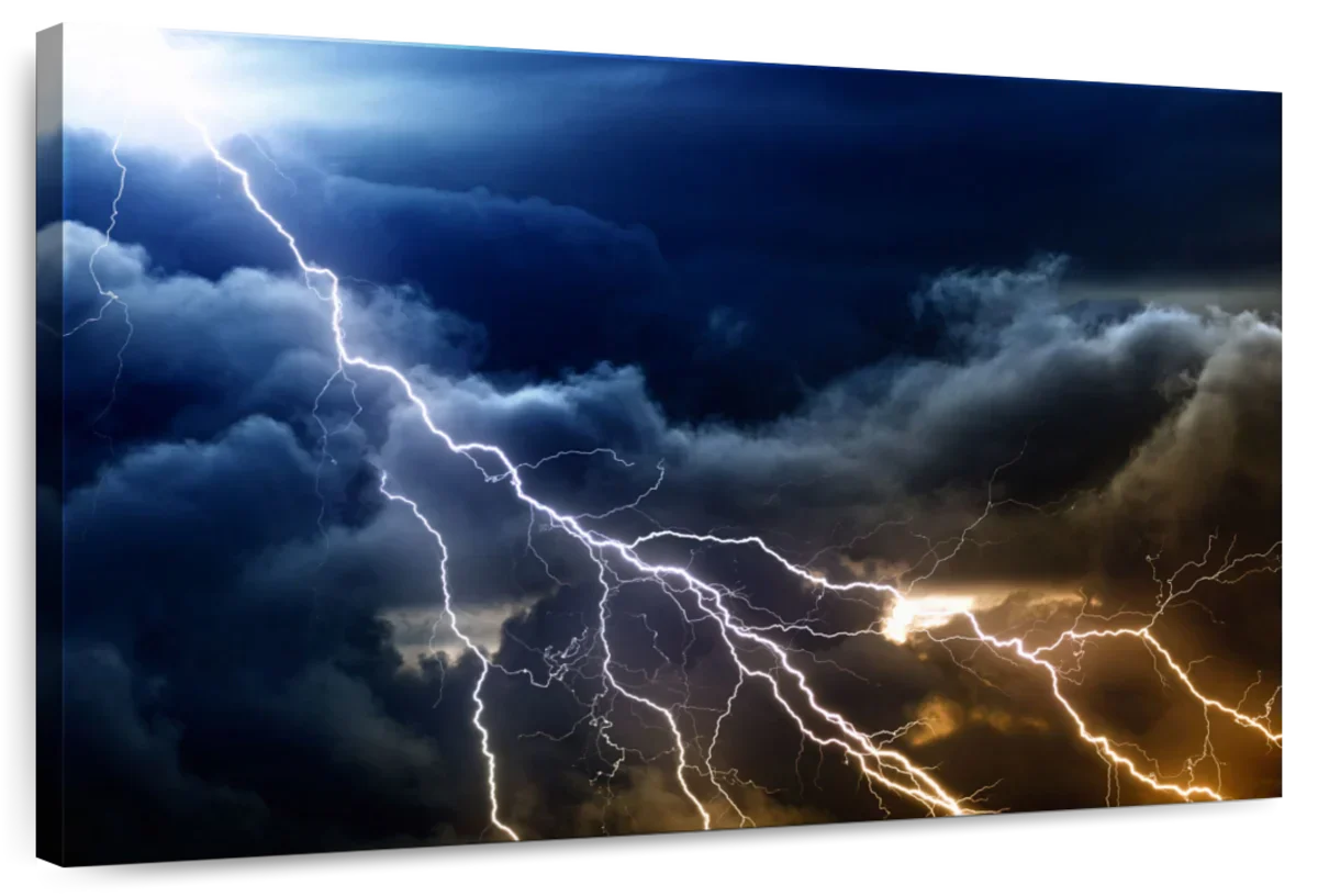 Storm Lightning Wall Art – Man Cave And Apparel