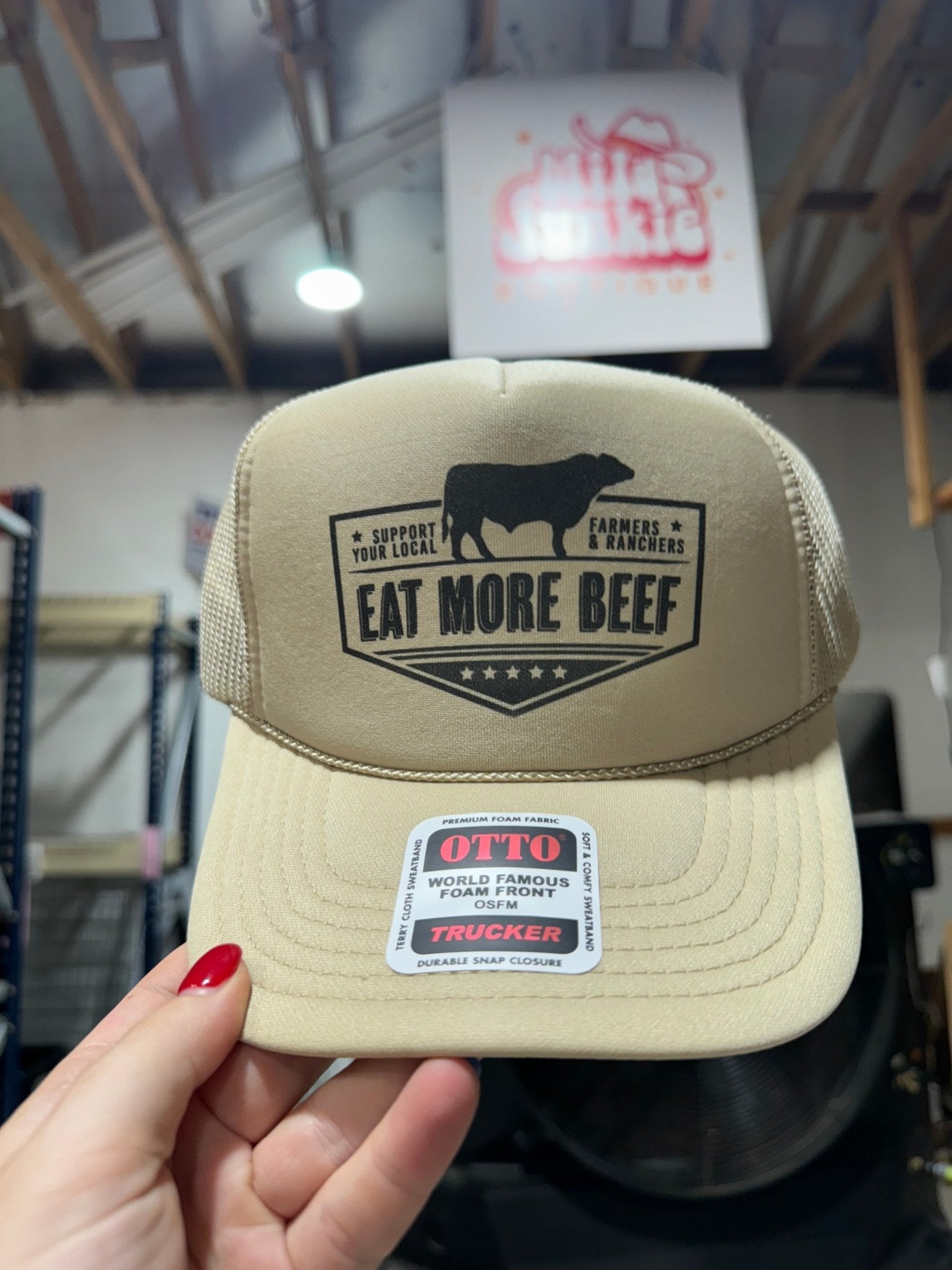 Farmers & Ranchers Eat More Beef Trucker Hat – Man Cave And Apparel