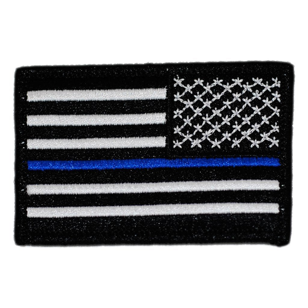U.S. Thin Blue Line Flag Patch Reverse – Man Cave And Apparel