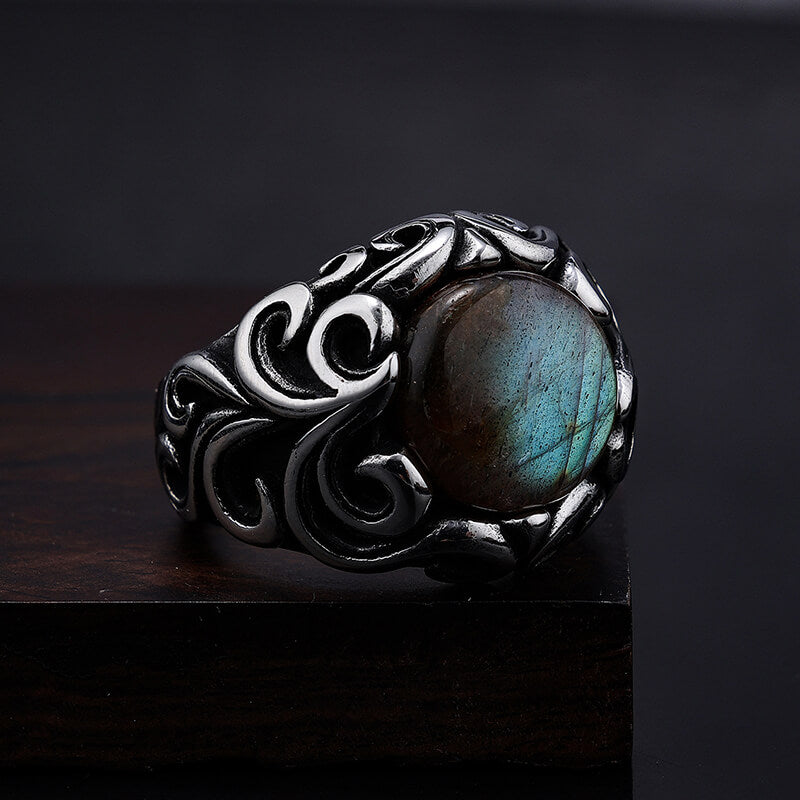 Gothic Moonstone Stainless Steel Ring – Man Cave And Apparel