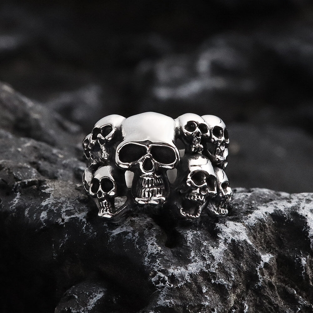 Halloween Specter Skull Stainless Steel Ring – Man Cave And Apparel