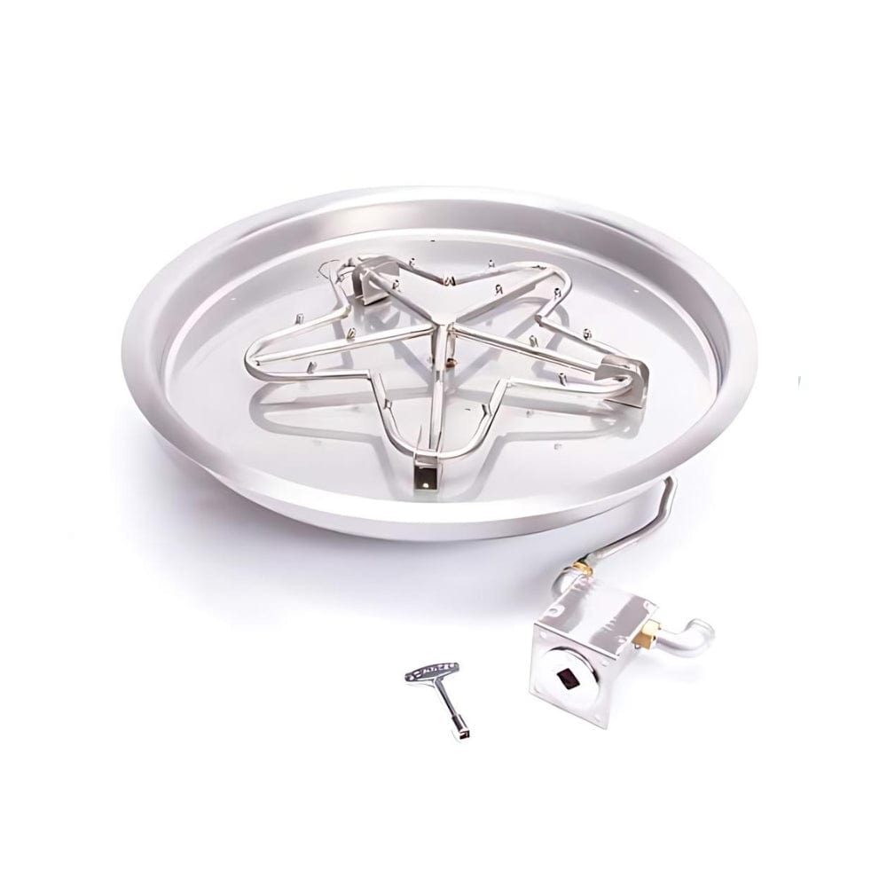 HPC Round Bowl Gas Fire Pit Insert with Match Lit Ignition – Man Cave ...