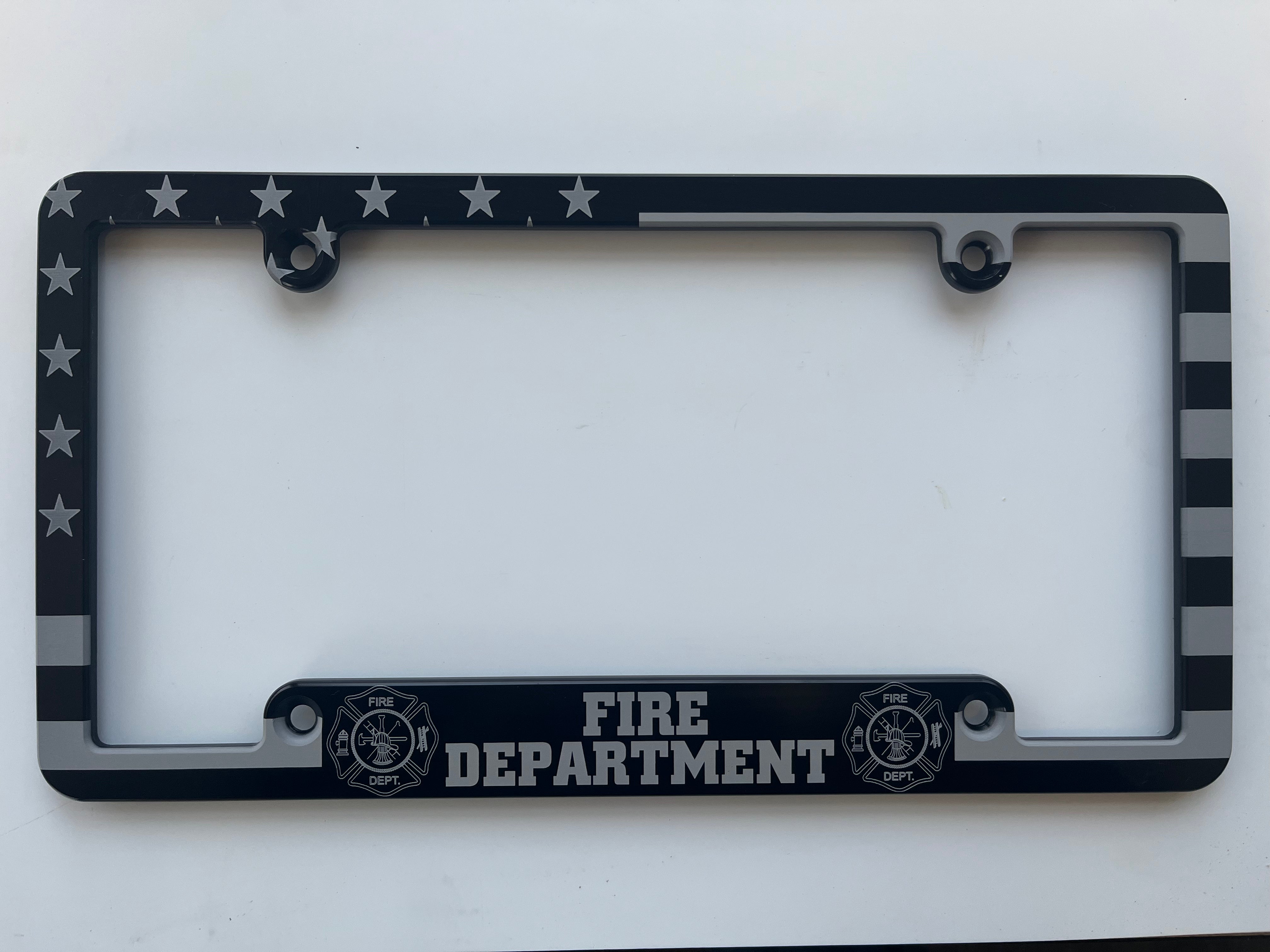 Fire Department Maltese Cross Billet Aluminum License Plate Frame – Man ...